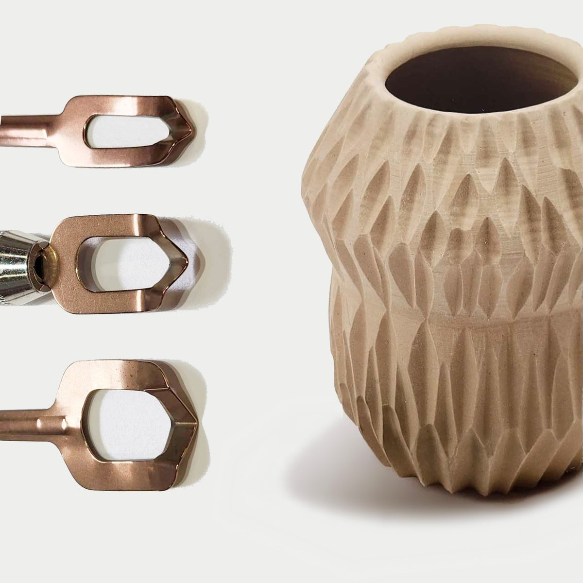 XIEM CLAY FLUTING TOOL SET (V-SHAPE) – The Pottery Supply House