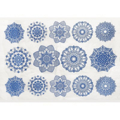 UNDERGLAZE DECAL TRANSFER - BLUE MANDALAS – The Pottery Supply House