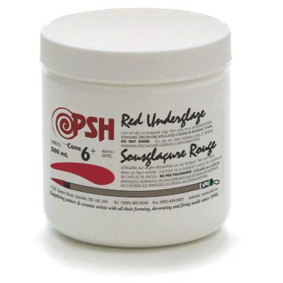 PSH CONE 6 RED UNDERGLAZE – The Pottery Supply House